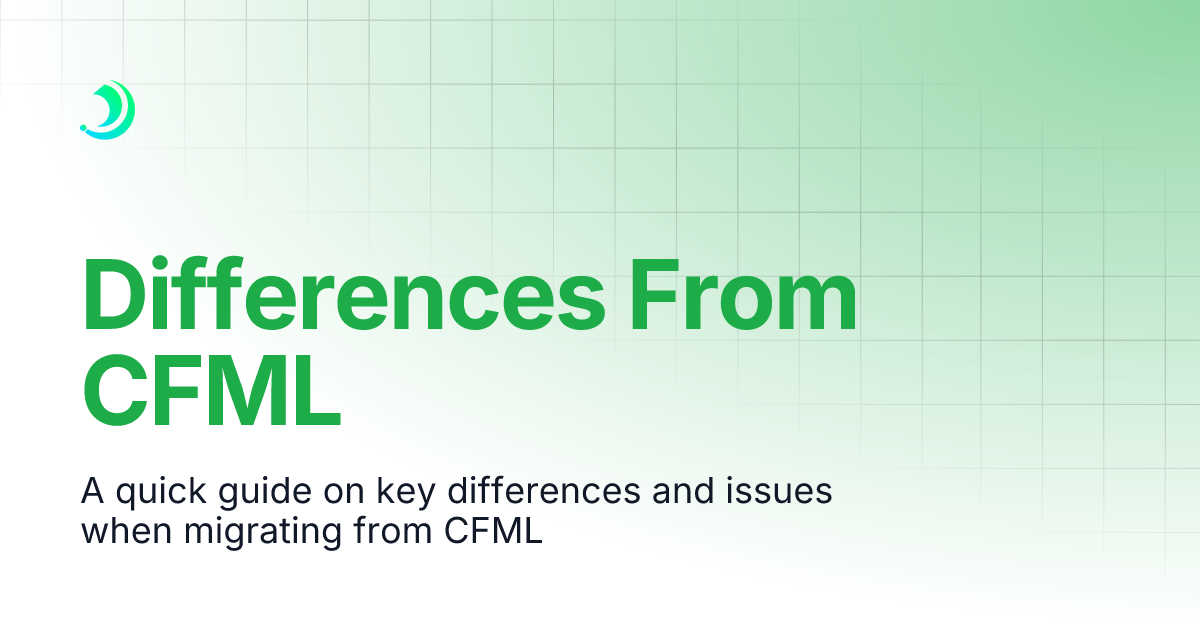 Differences From CFML | BoxLang : A Modern Dynamic JVM Language