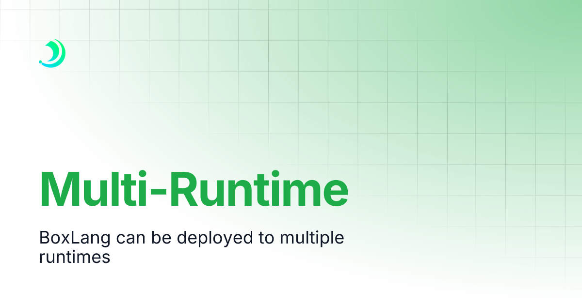 Multi-Runtime | BoxLang : A Modern Dynamic JVM Language