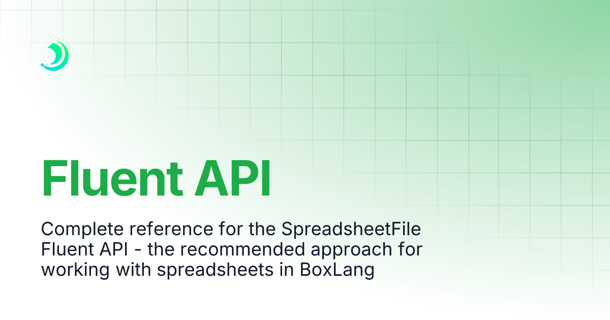 Fluent API | BoxLang : A Modern Dynamic JVM Language