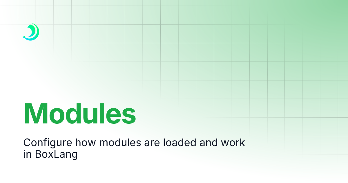 Modules | BoxLang : A Modern Dynamic JVM Language