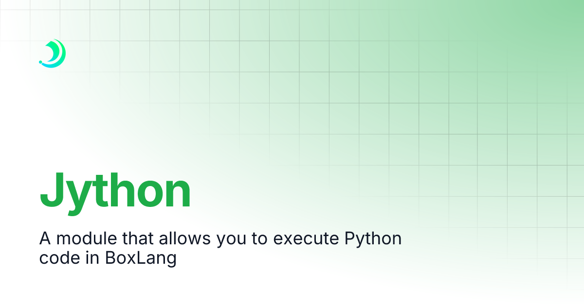 Jython | BoxLang : A Modern Dynamic JVM Language
