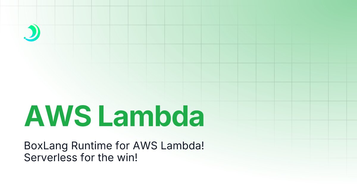 AWS Lambda | BoxLang : A Modern Dynamic JVM Language AWS Lambda | BoxLang : A Modern Dynamic JVM Language