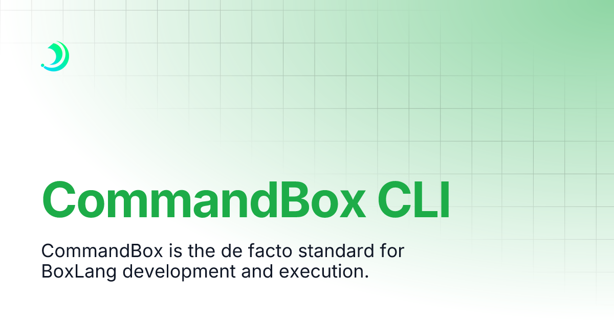 CommandBox CLI | BoxLang : A Modern Dynamic JVM Language