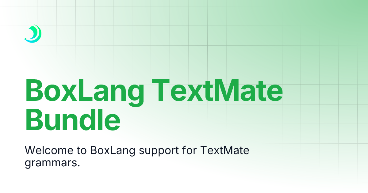 BoxLang TextMate Bundle | BoxLang : A Modern Dynamic JVM Language