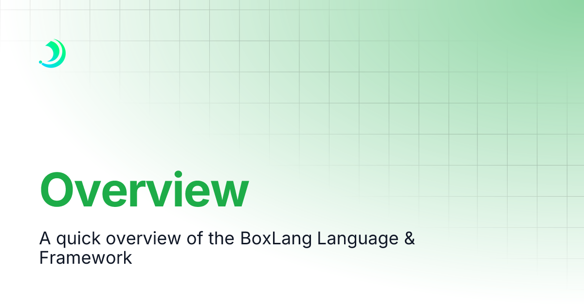 Overview | BoxLang : A Modern Dynamic JVM Language